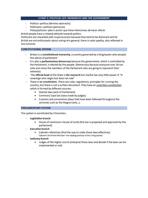 Unit 4 Part 1 Pdf Monarchy Of The United Kingdom Conservative