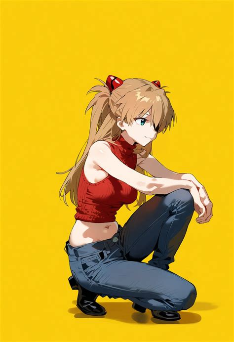 Rule 34 1girls Ai Generated Alternate Costume Asuka Langley Sohryu Bare Shoulders Boots