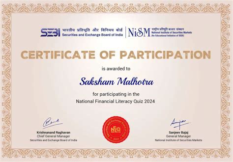 Saksham Malhotra On Linkedin Sebi Nism Financialliteracy