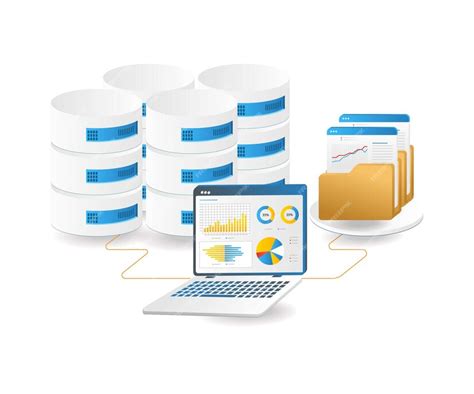 Premium Vector Stored Server Database Analysis