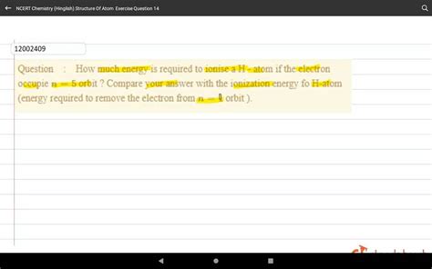 ← Ncert Chemistry Hinglish Structure Of Atom Exercise Question 1412002