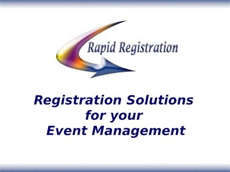 Ppt Registration Solutions For Your Event Management Dokumentips