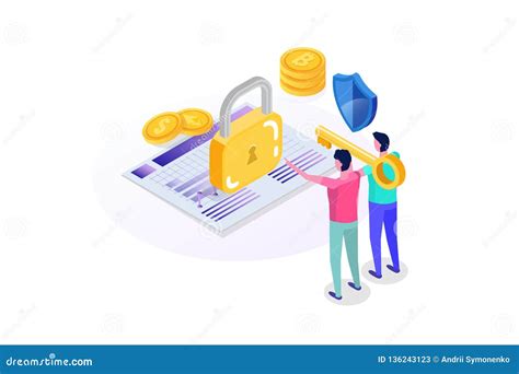 Security Safety And Confidential Personal Data Protection Stock Vector Illustration Of