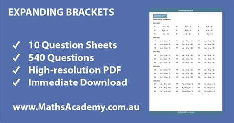 Expanding Brackets Question Pack Maths Academy Expanding Brackets Question Pack Maths Academy