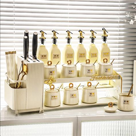 향신료 랙 병 쿠키 유리 스프레이 오일 병 디스펜서 요리 용기 향신료 보관 용기 Aliexpress