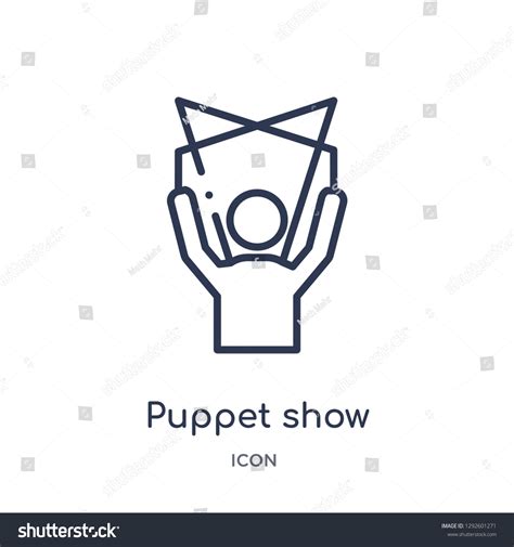 Linear Puppet Show Icon Entertainment Arcade Stock Vector Royalty Free 1292601271 Shutterstock