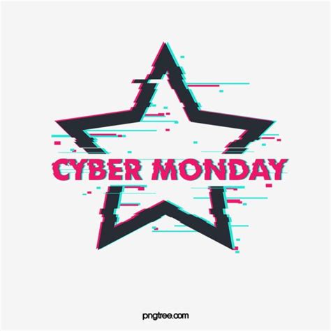 검은 색 사이버 월요일 오각형 모양 테두리 일러스트 요소 고장 풍격 흑색 사이버 월요일 Png 일러스트 및 Psd 이미지