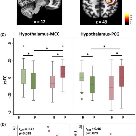 Altered Hypothalamic Connectivity Following Adt A Hypothalamus Seed Download Scientific