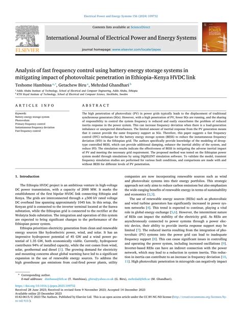 Pdf Analysis Of Fast Frequency Control Using Battery Energy Storage Systems In Mitigating