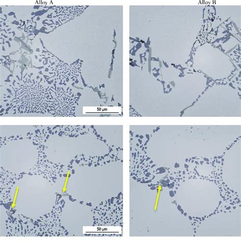 The Microstructure Of Experimental Materials A In As Cast State And Download Scientific
