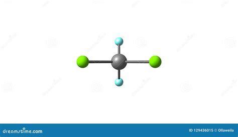 Dichlorodifluoromethane Molecular Structure Isolated On White Stock Illustration Illustration
