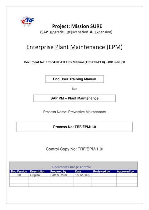 PDF Sap Pm End User Manual Preventive Maintenance DOKUMEN TIPS