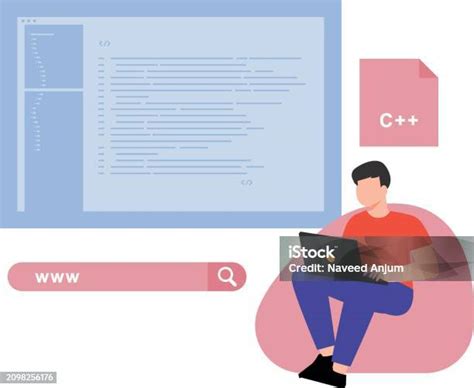 The Guy Is Coding C Stock Illustration Download Image Now Abstract Applying Backgrounds