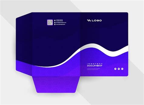 Pocket Folder Design Template Presentation Folder Design Template A