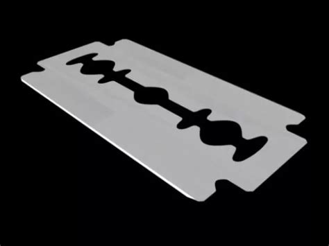 Chrome Razor Blade Free 3d Model Obj Open3dModel