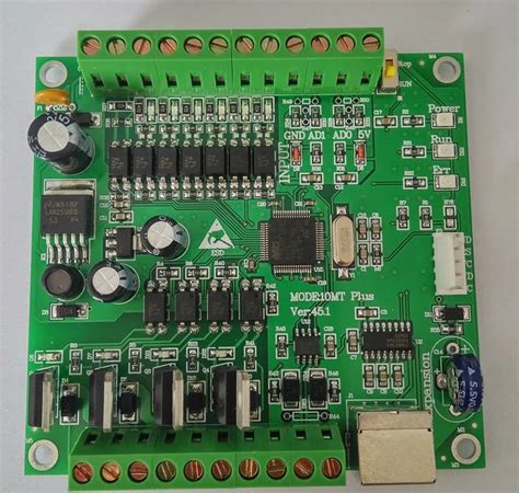 Single Board Plc FX1N 10MT STM32 MCU 6 Input Point 4 Output Point AD