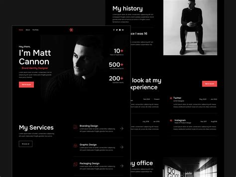 Darkfolio X Website Page Template For Webflow