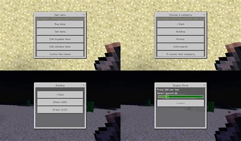Trading Interface — Shop Gui Cloudburst Nukkit And Minecraft Server