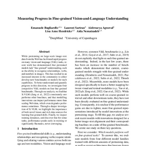 Measuring Progress In Fine Grained Vision And Language Understanding Acl Anthology