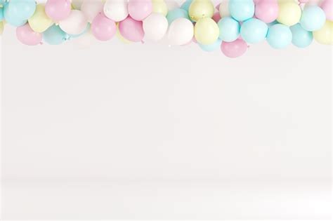 복사 공간을 위해 흰색 배경에 떠있는 파스텔 풍선 최소한의 아이디어 개념 3d 렌더링 0명에 대한 스톡 사진 및 기타 이미지 0명 3차원 형태 개념 Istock