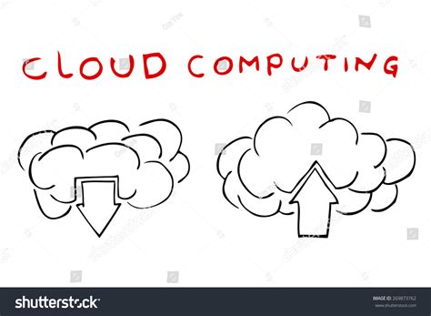 Hand Draw Sketch Cloud Computing Concept Stock Vector Royalty Free 269873762 Shutterstock