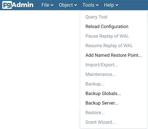 PgAdmin 4 Documentation