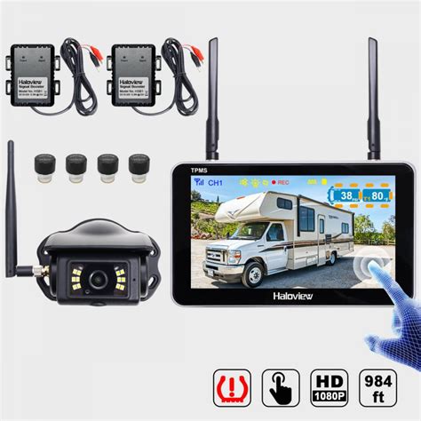 Bt7 Tpms 4 Sensors 1080p Wireless Backup Camera System With Integrated Tpms