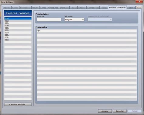 Tutorial RPG Maker VX Ace Eventos Programa Videojuegos