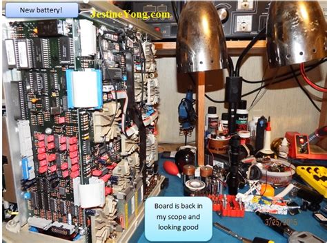 Tektronix 2465a Dv Oscilloscope Memory Backup Battery Replacement Electronics Repair And