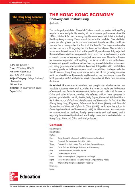 Pdf The Hong Kong Economy Recovery And Restructuring
