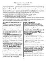 3461 Final StudyGuide CSE 3461 Final Exam Study Guide Instructor