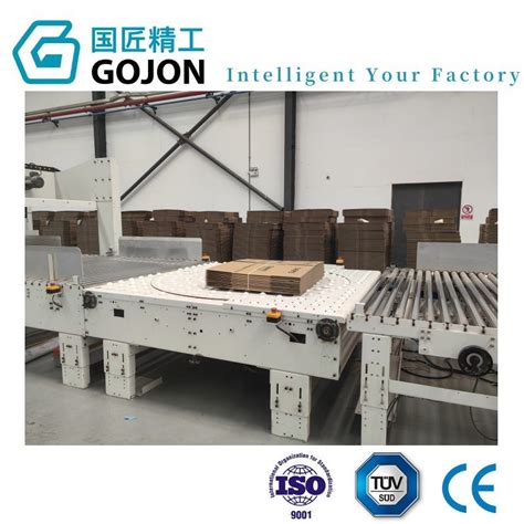 Semi Automatic Carton Sheet Bundle Stacker Currugated Cardboard Stacker And Transmit For