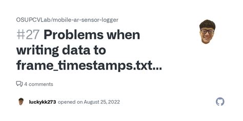 Problems When Writing Data To Frametimestampstxt On Android Device