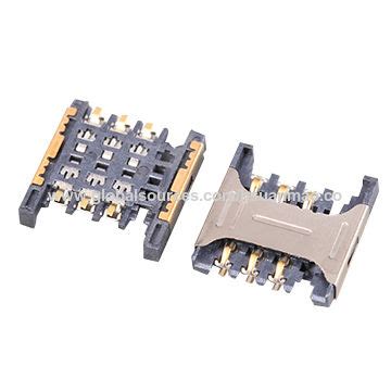 Buy Wholesale Taiwan Micro Sim Card Socket Connector 6 8 Pin Smt Right Angle Type H 2 4mm