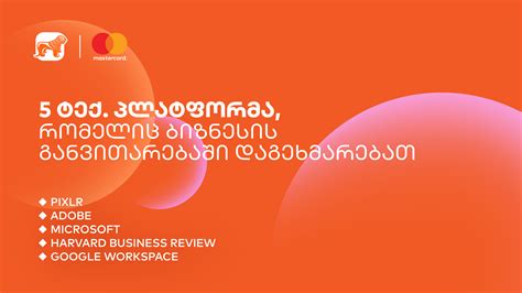 5 შეთავაზება ტექ პლატფორმებზე საქართველოს ბანკისა და Mastercard ის ბიზნესმომხმარებლებისთვის