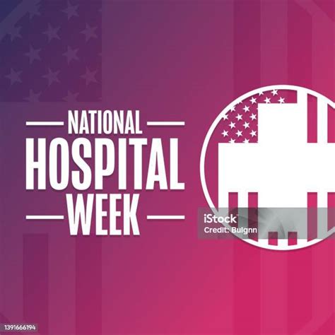국립 병원 주간 휴일 개념 배경 배너 카드 텍스트 비문이있는 포스터를위한 템플릿 벡터 Eps10 일러스트레이션 병원에 대한 스톡