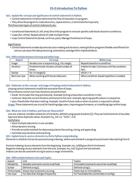 Python Q11 To Q20 Pdf Control Flow Python Programming Language