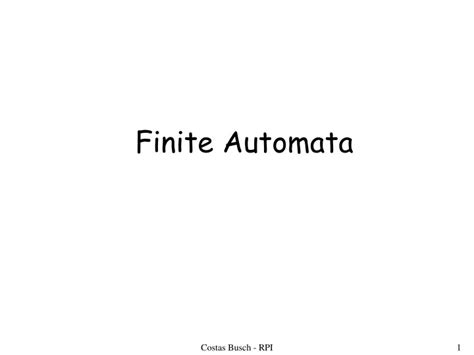 ppt finite automata powerpoint presentation free download id 8754350