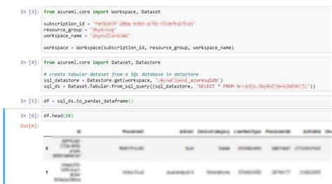 missing documentation how to create a dataframe from an azure sql database already registered