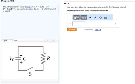 Solved The RC Circuit Of The Figure Figure Has R Chegg