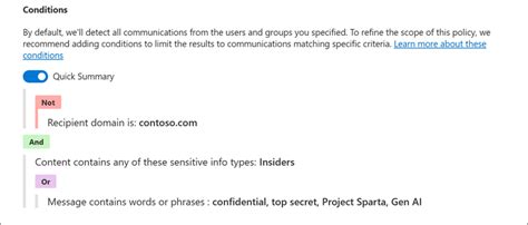設定重要通訊合規性案例的條件 microsoft learn