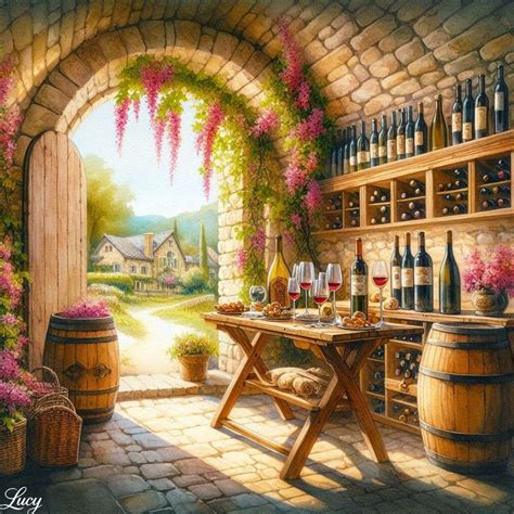 Κελάρι κρασιού με πέτρινους τοίχους Online παζλ