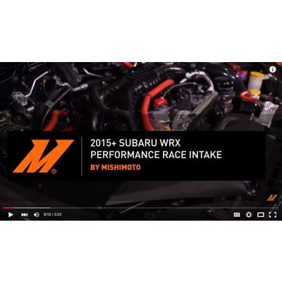 Performance Race Intake For The 2015 Subaru Wrx Installation Video