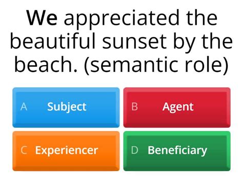 Arguments Semantic And Syntactic Roles Cuestionario