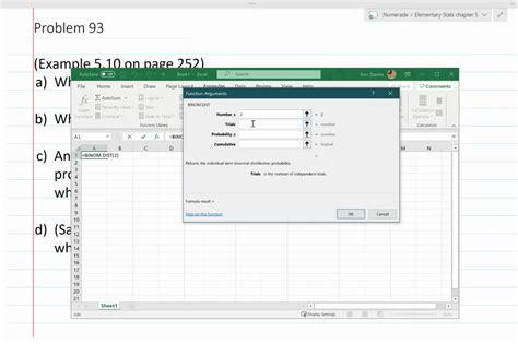 Solved A When Using The Exact Binomial Test Applied Example 5 10 Pp 252 253 What Is The