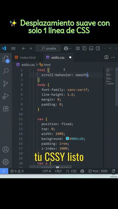 Desplazamiento Suave Con Css Programacionweb Desarrolloweb Programadoresweb Javascript Html