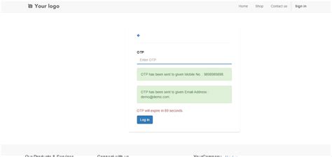 Odoo Sms Otp Authentication Login With One Time Password