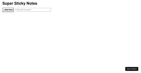 Sticky Notes App Final Codesandbox