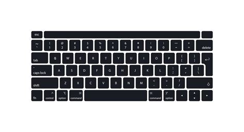 Laptop Keyboard Computer Isolated Black Key Button