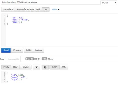 Postman Couldnt Receive Json Value In Core Web Api Stack